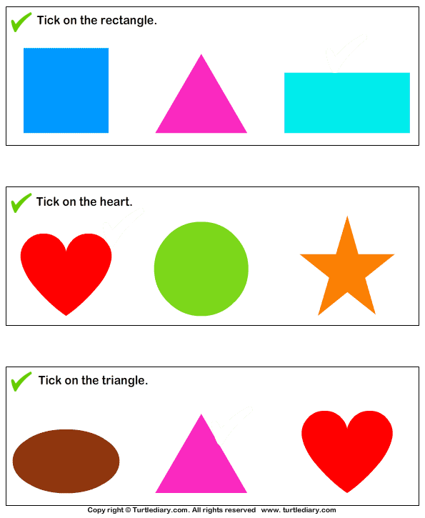 Identify Shapes Worksheet Turtle Diary