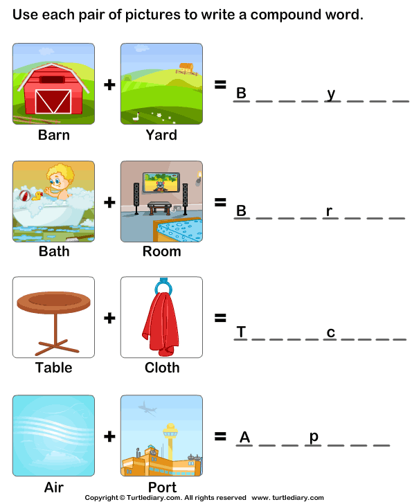 Making Compound Words Worksheet Turtle Diary Making Compound Words Worksheet Turtle Diary
