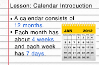 Reading a Calendar | Turtle Diary Lesson