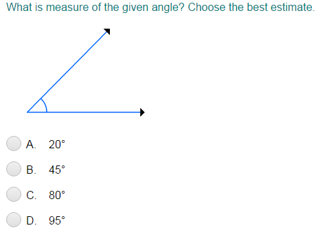 Estimate Angles | Turtle Diary Quiz