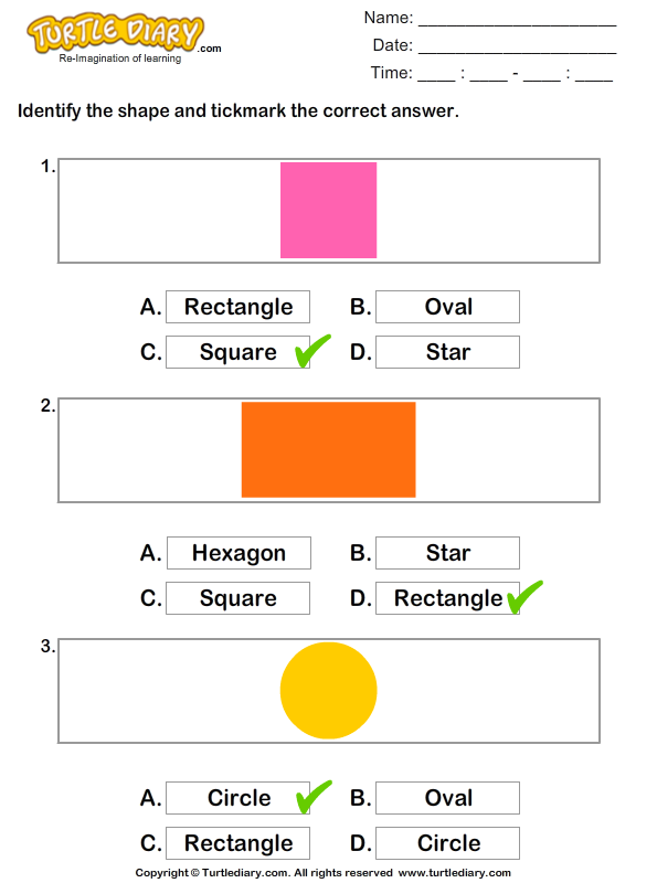 Name the Shape Worksheet - Turtle Diary
