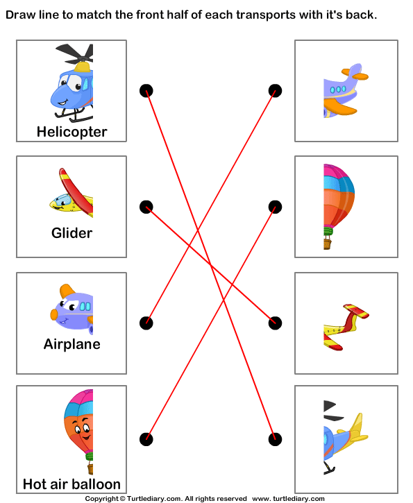 Types of Air Transportation Worksheet - Turtle Diary