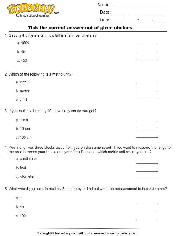 Measuring Units Worksheet 6th Grade
