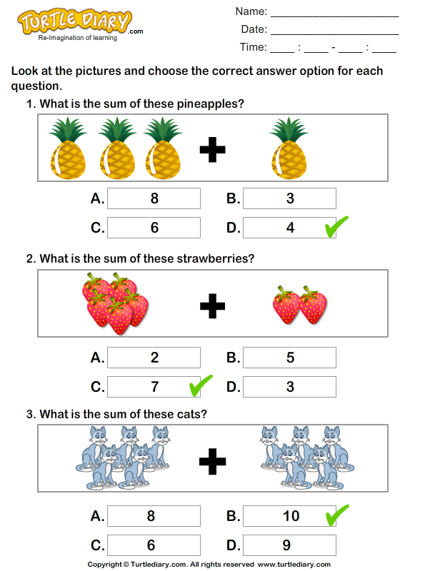 Count pictures - TurtleDiary.com