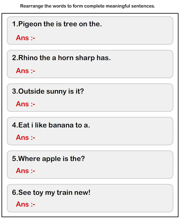 Make Sentences Using The Pictures And The Words PictureMeta