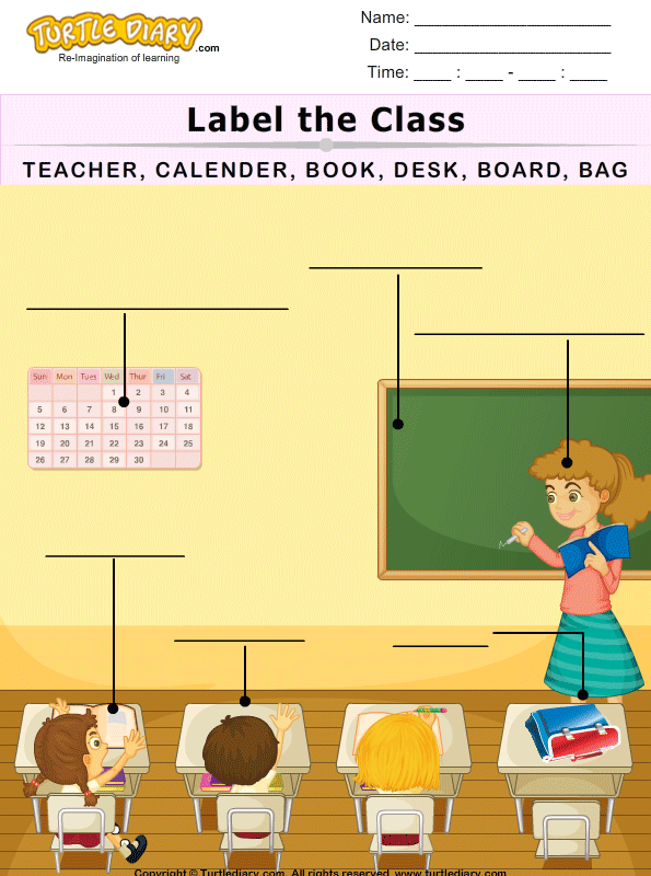 Label the Class | Turtle Diary Worksheet