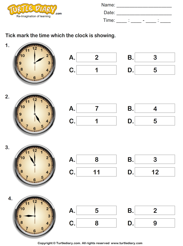 Reading Time On Analog Clocks Worksheet Turtle Diary Reading Time On Analog Clocks Worksheet Turtle Diary