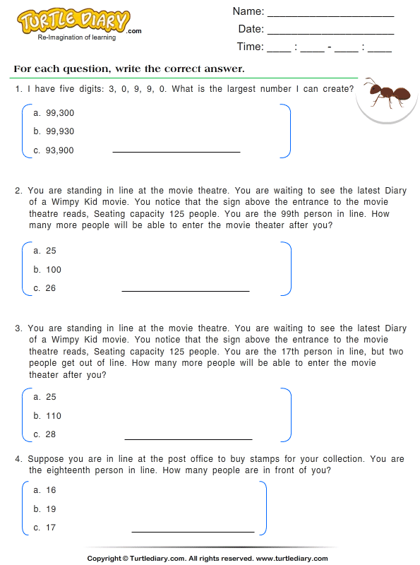 Word Problems On Identifying Number Worksheet Turtle Diary Word Problems On Identifying Number Worksheet Turtle Diary