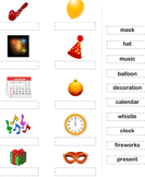 Trace and Color Christmas Vocabulary | Turtle Diary Worksheet