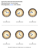 1st Grade Time Worksheets | Turtle Diary